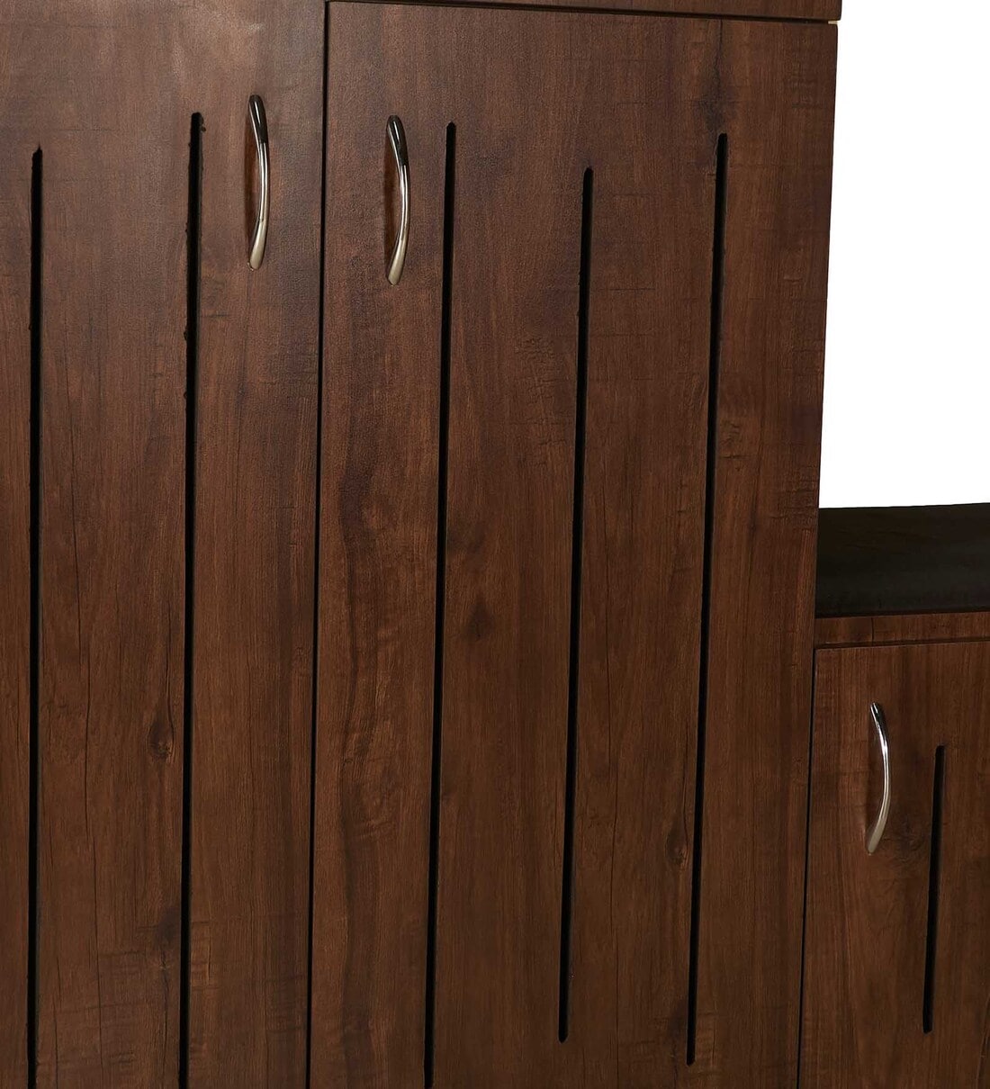 Buy Zuowei Shoe Rack with Seating in Walnut Finish by Solace Craft ...