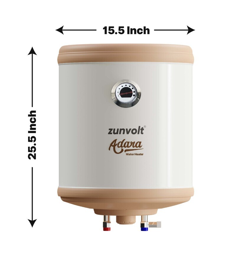 Buy Zunvolt Adara 25 Litre 5 Star Storage Geyser With Stainless Steel ...