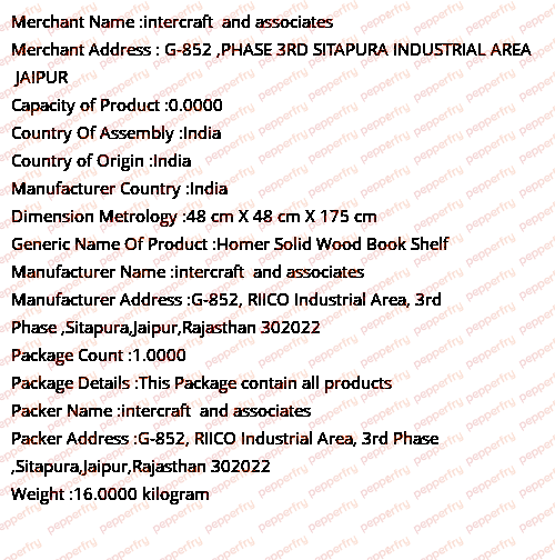 Buy Homer Solid Wood Book Shelf By Bohemiana Online - Contemporary Book ...